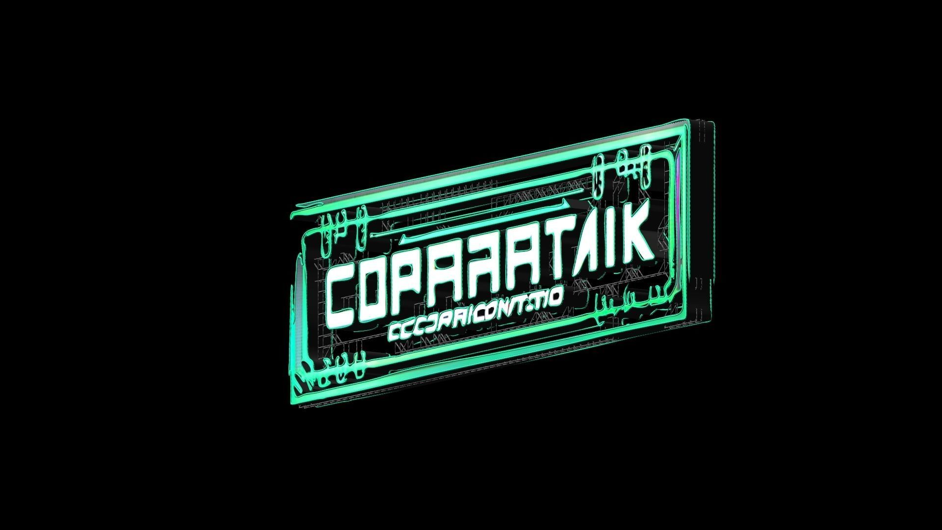 3D model Sci-Fi Sci Fi Cyberpunk City Sign Ad Light Board Street 36 VR ...