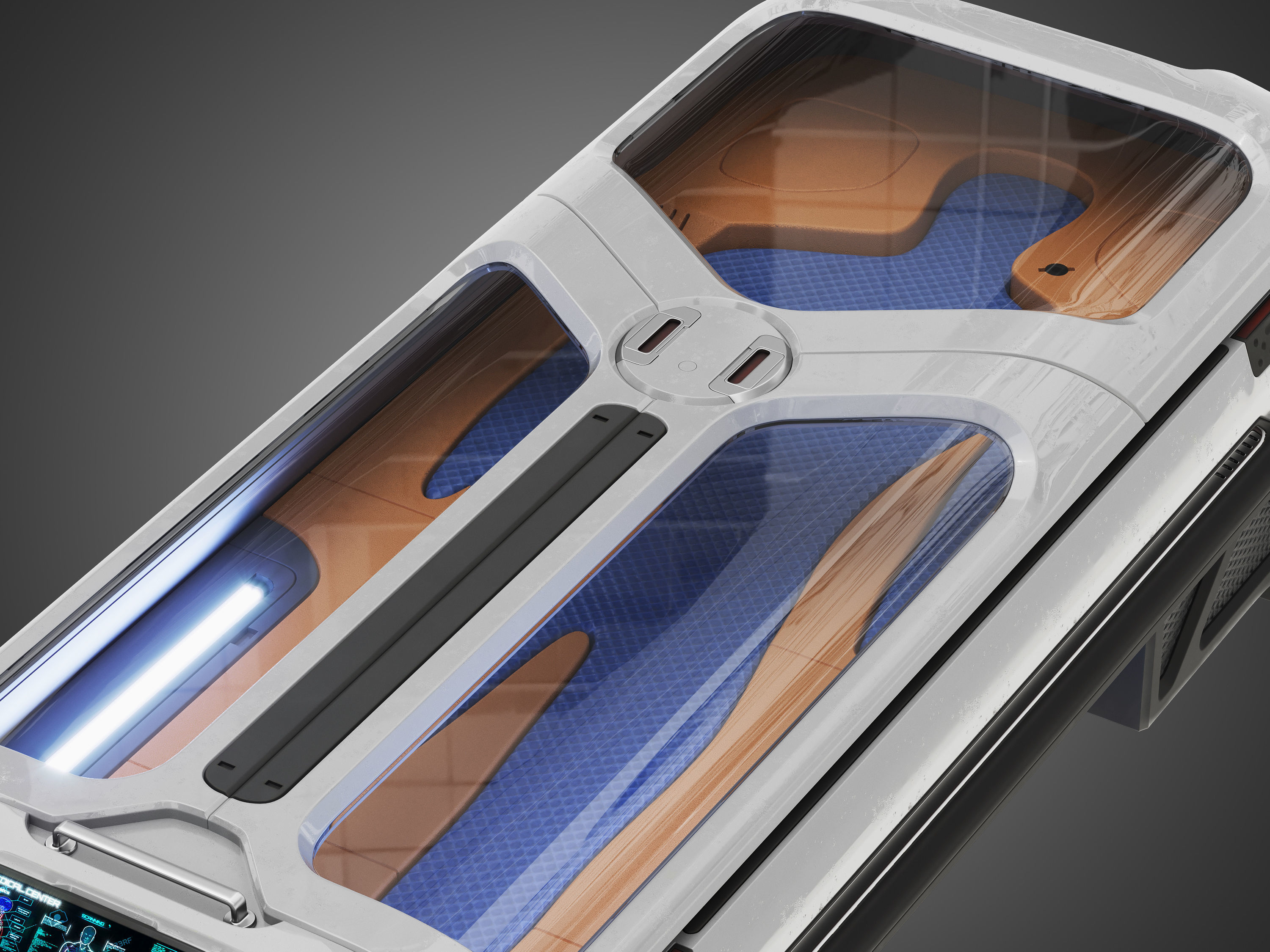 Sci-fi Cryo Chamber Cryopod 3D model | CGTrader