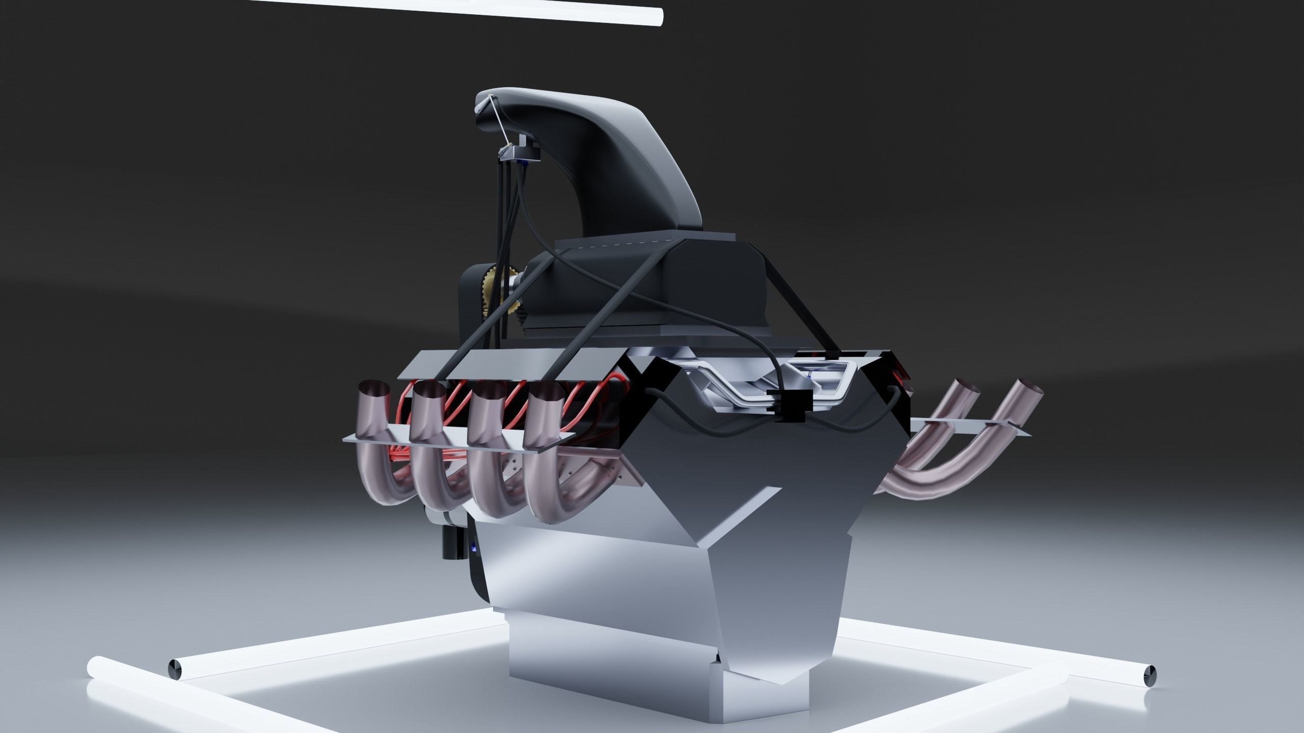 3D model Top Fuel dragster V8 engine VR / AR / low-poly | CGTrader