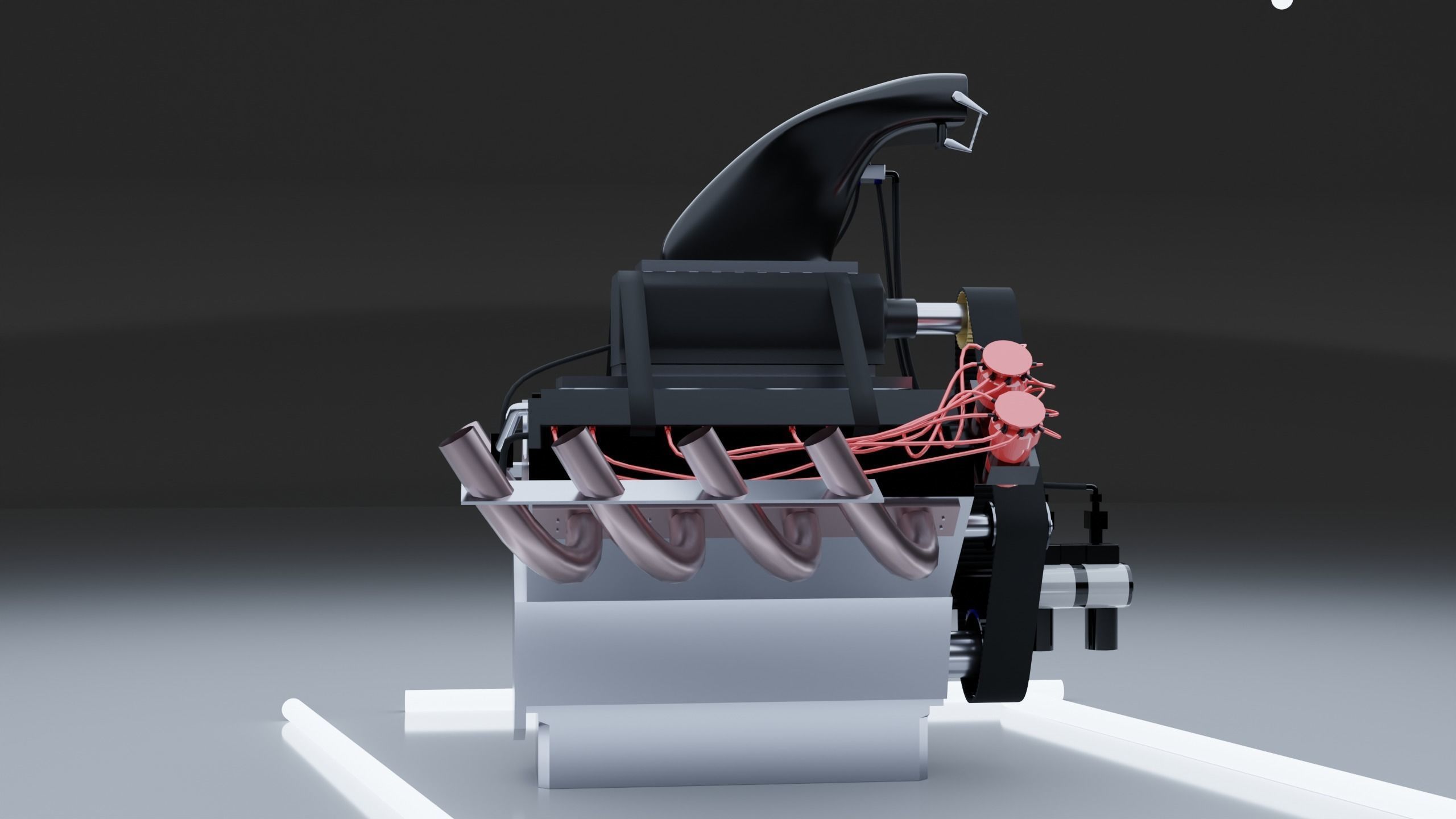 3D model Top Fuel dragster V8 engine VR / AR / low-poly | CGTrader