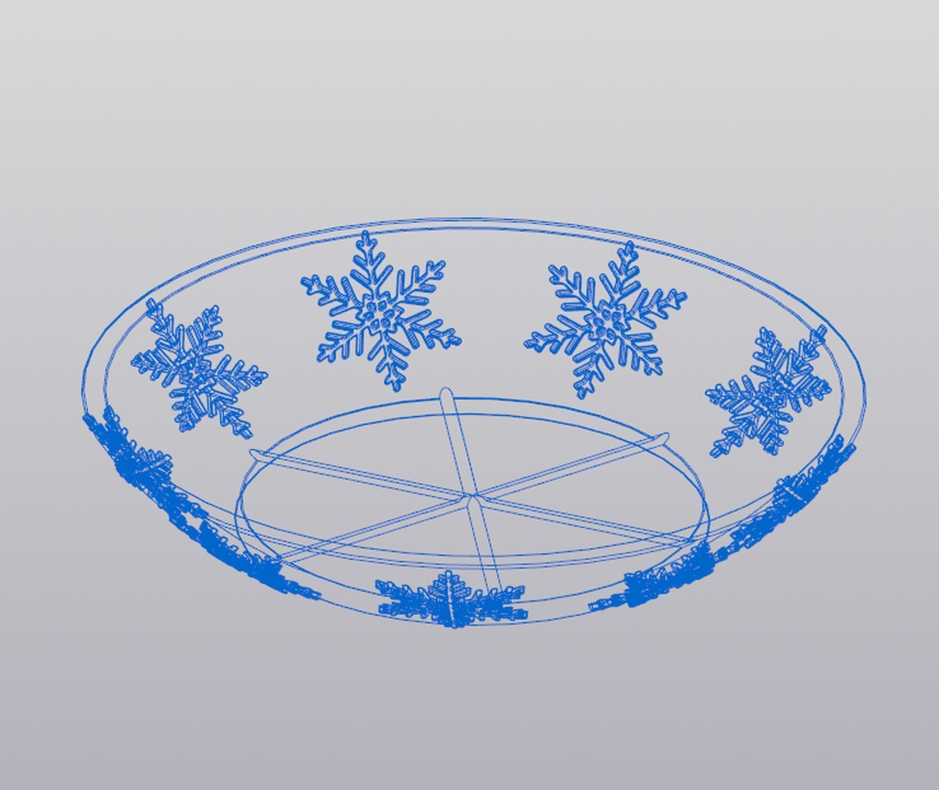 Snowball with snowflakes Planter 3D model 3D printable | CGTrader