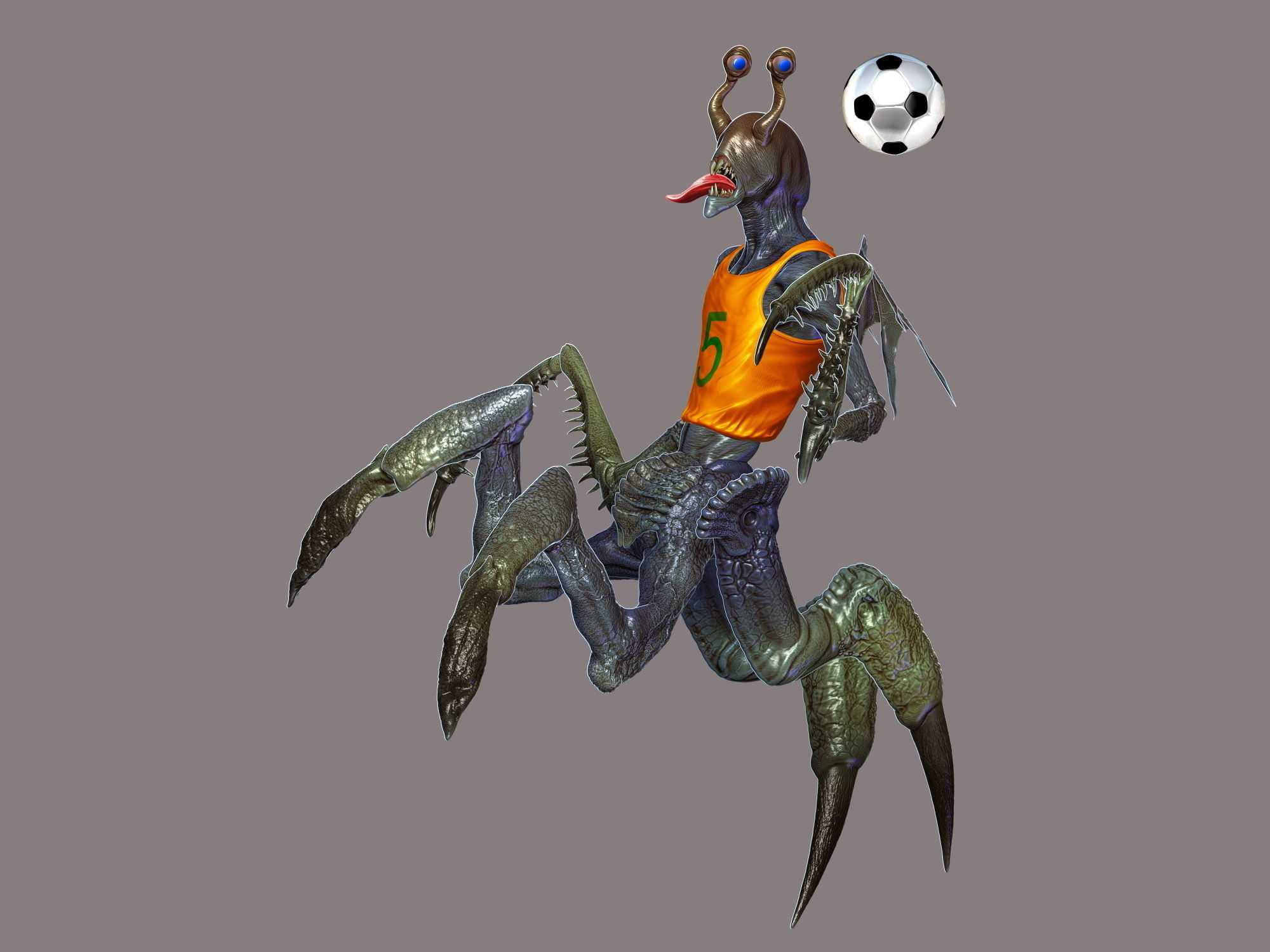 Alien Football Player free 3D model | CGTrader