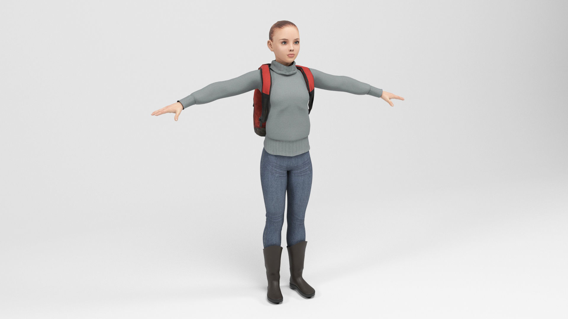 3D model Teenager Student 1 VR / AR / low-poly | CGTrader