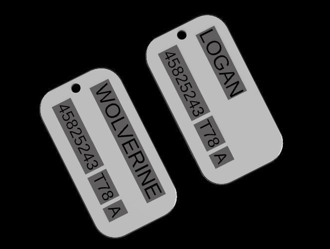Logan 2017 - Wolverine dog tags 3D model 3D printable | CGTrader