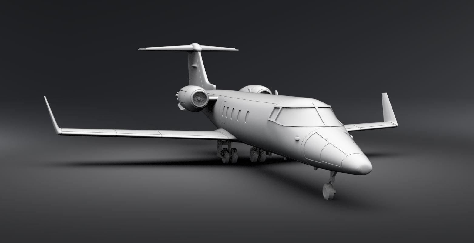 Learjet 55c Scale model 3D model 3D printable | CGTrader