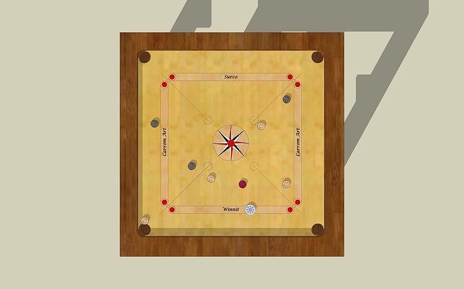 Carrom Table 3D model | CGTrader