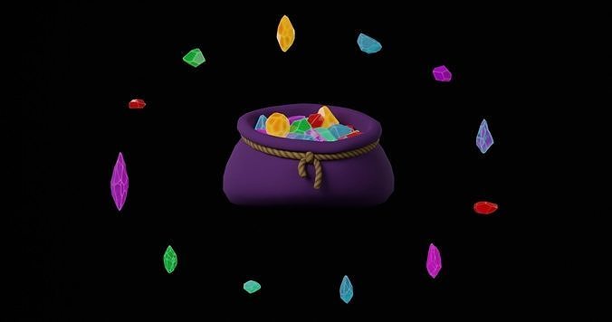 3D model Magic crystal pack - Game Ready VR / AR / low-poly | CGTrader