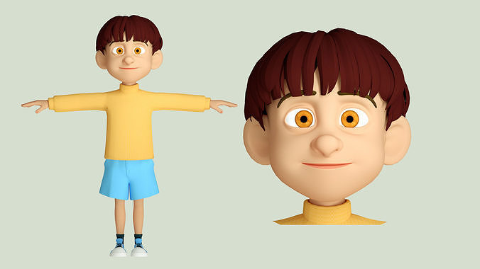 cartoon child little boy teenager youth 3D model | CGTrader