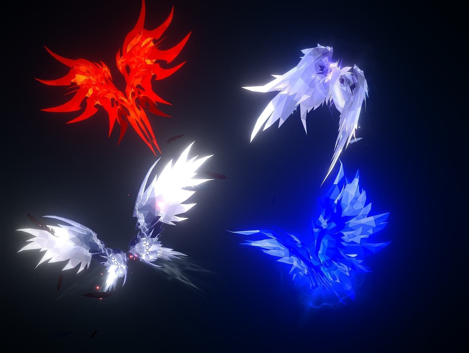 3D model Polygon Wing 5 - Low Poly 3D Art VR / AR / low-poly | CGTrader