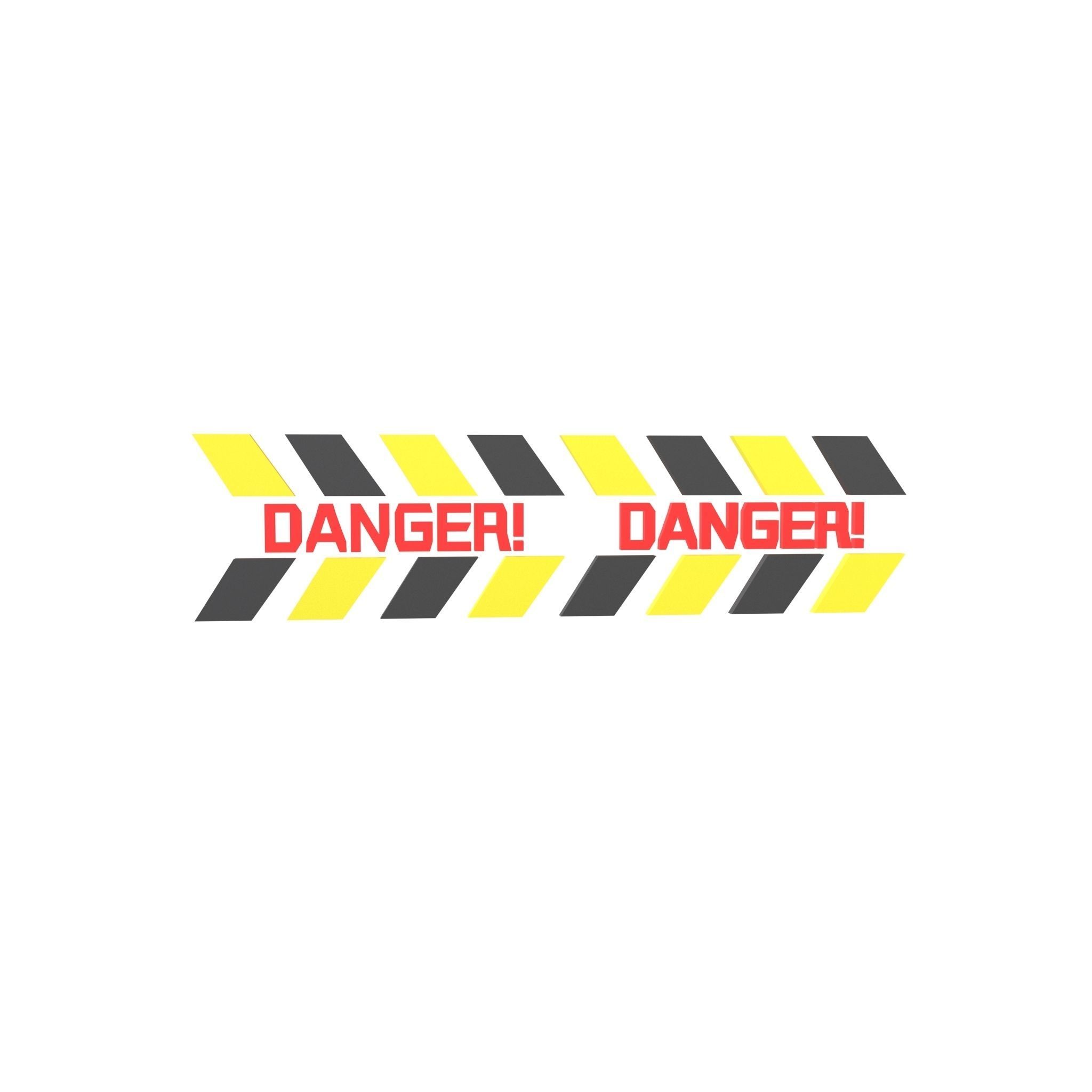 3D model Cyberpunk Future Danger Sign v1 001 VR / AR / low-poly | CGTrader