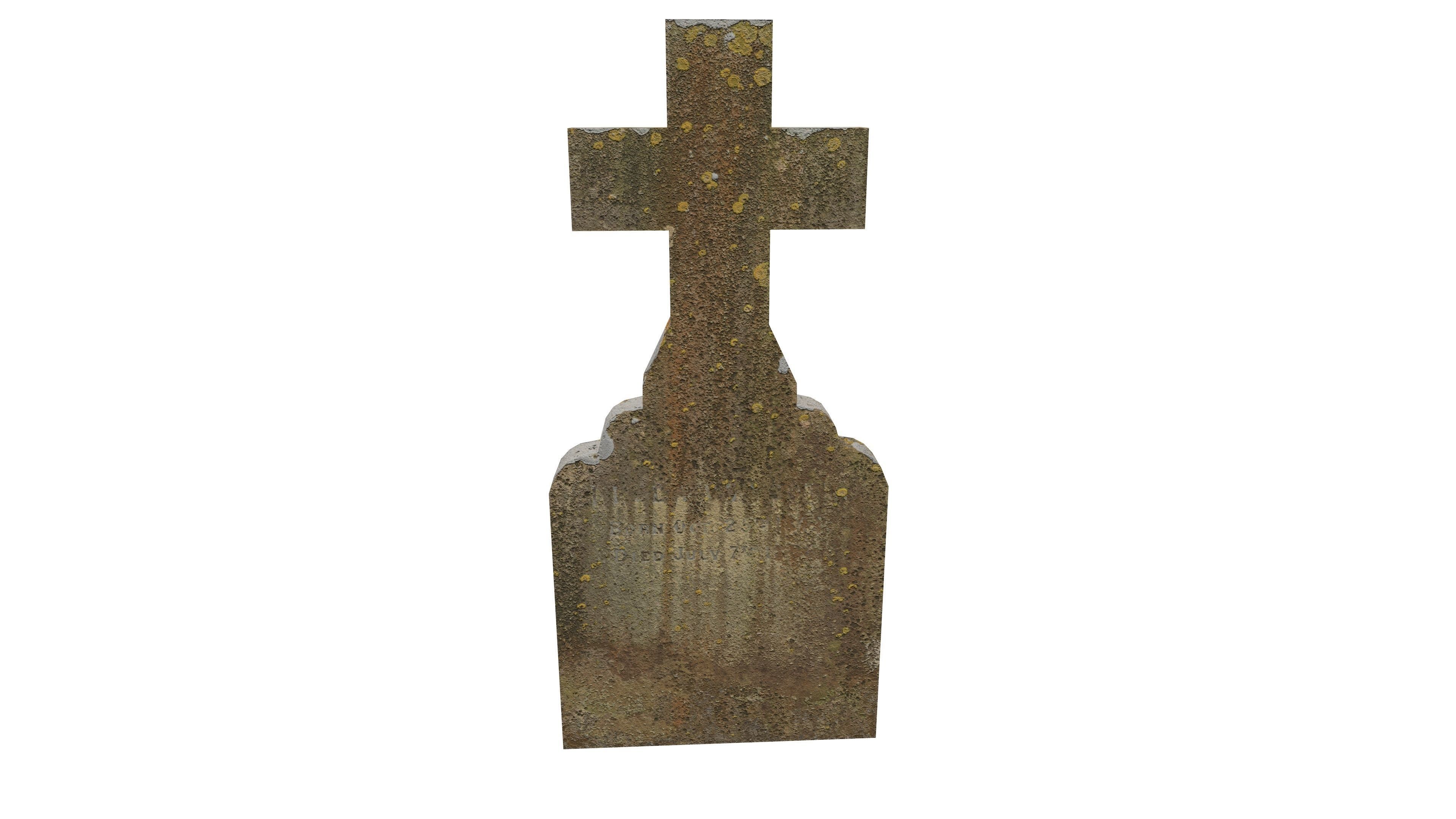 3D model Gravestone Cemetery 3D Model AR VR PBR VR / AR / low-poly ...