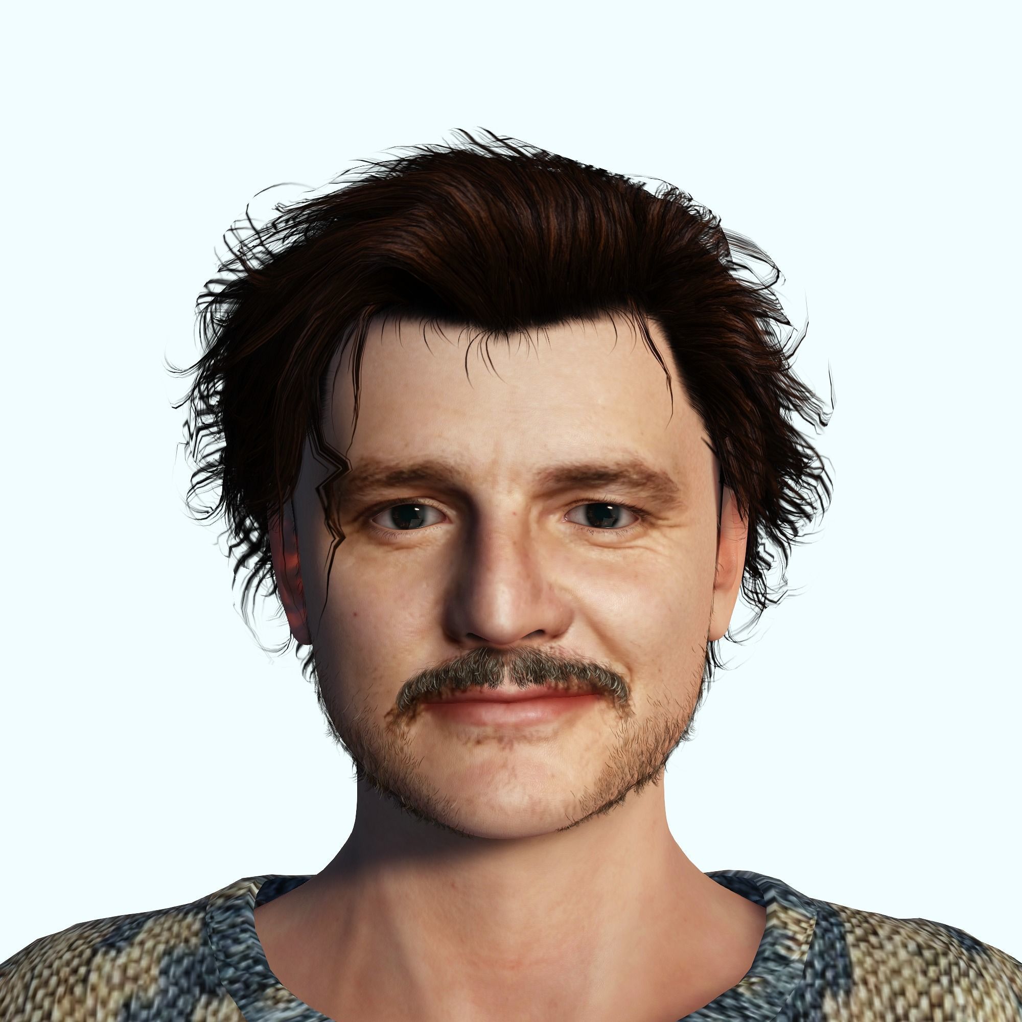 3D model Pedro Pascal 3D Rigged model ready for animation VR / AR / low ...