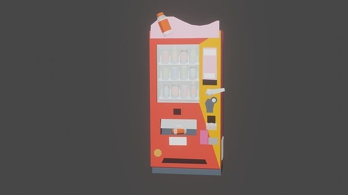 3D model Low polyVending machine VR / AR / low-poly | CGTrader