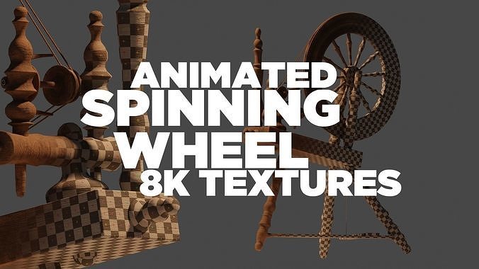 Spinning Wheel Animated 3D model animated rigged | CGTrader