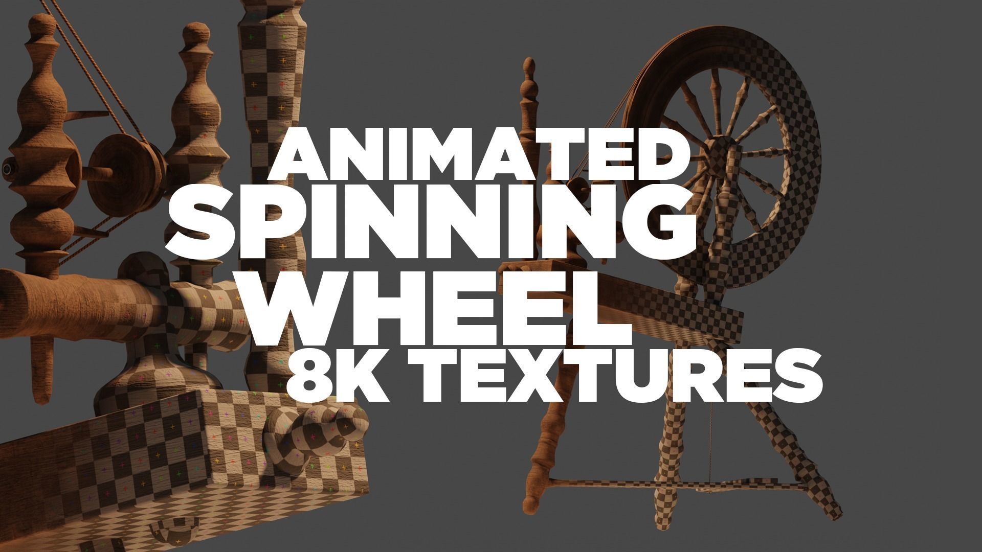 Spinning Wheel Animated 3D model animated rigged | CGTrader