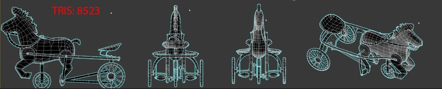 3D model Vintage Soviet Horse Tricycle VR / AR / low-poly | CGTrader