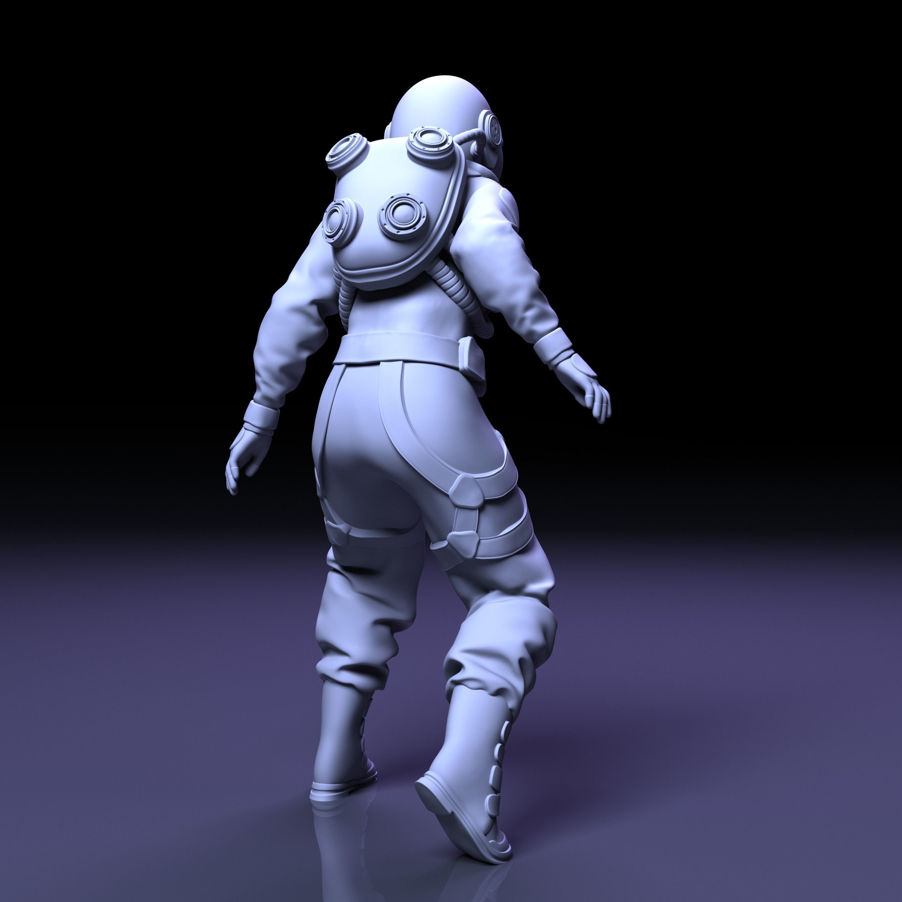 Astronaut female in spacesuit 3D model 3D printable | CGTrader