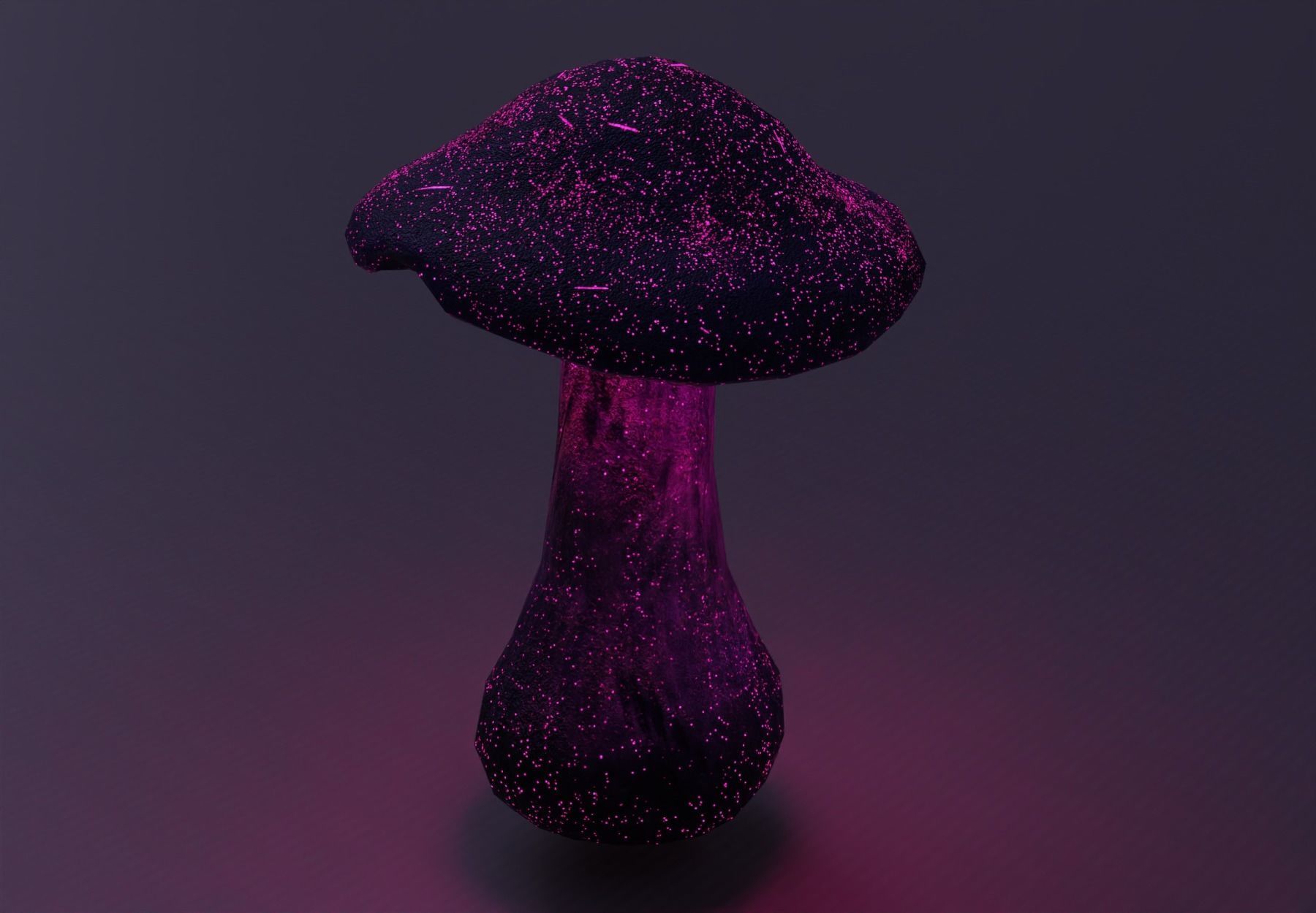 3D model Mushroom plus Emissive Texture VR / AR / low-poly | CGTrader