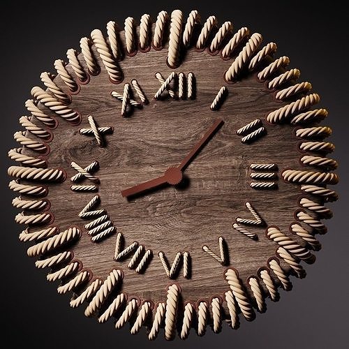 Watch clock made out of ropes 3D model | CGTrader