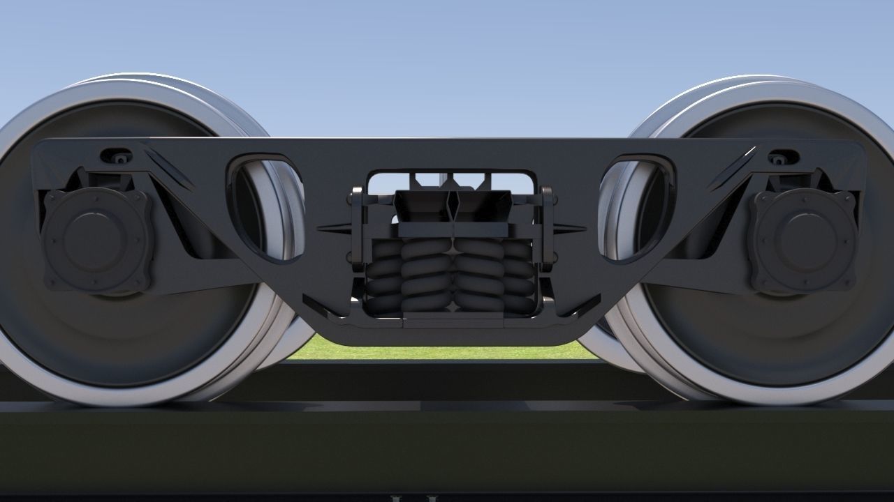 Train axle free 3D model | CGTrader