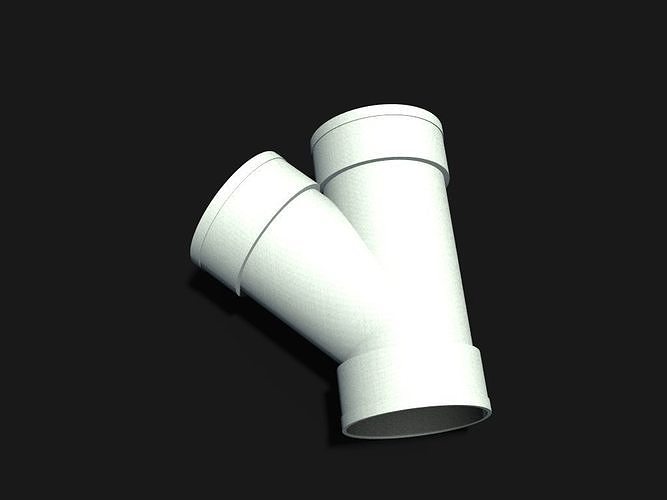 Y Pvc Pipe 3D model 3D printable | CGTrader