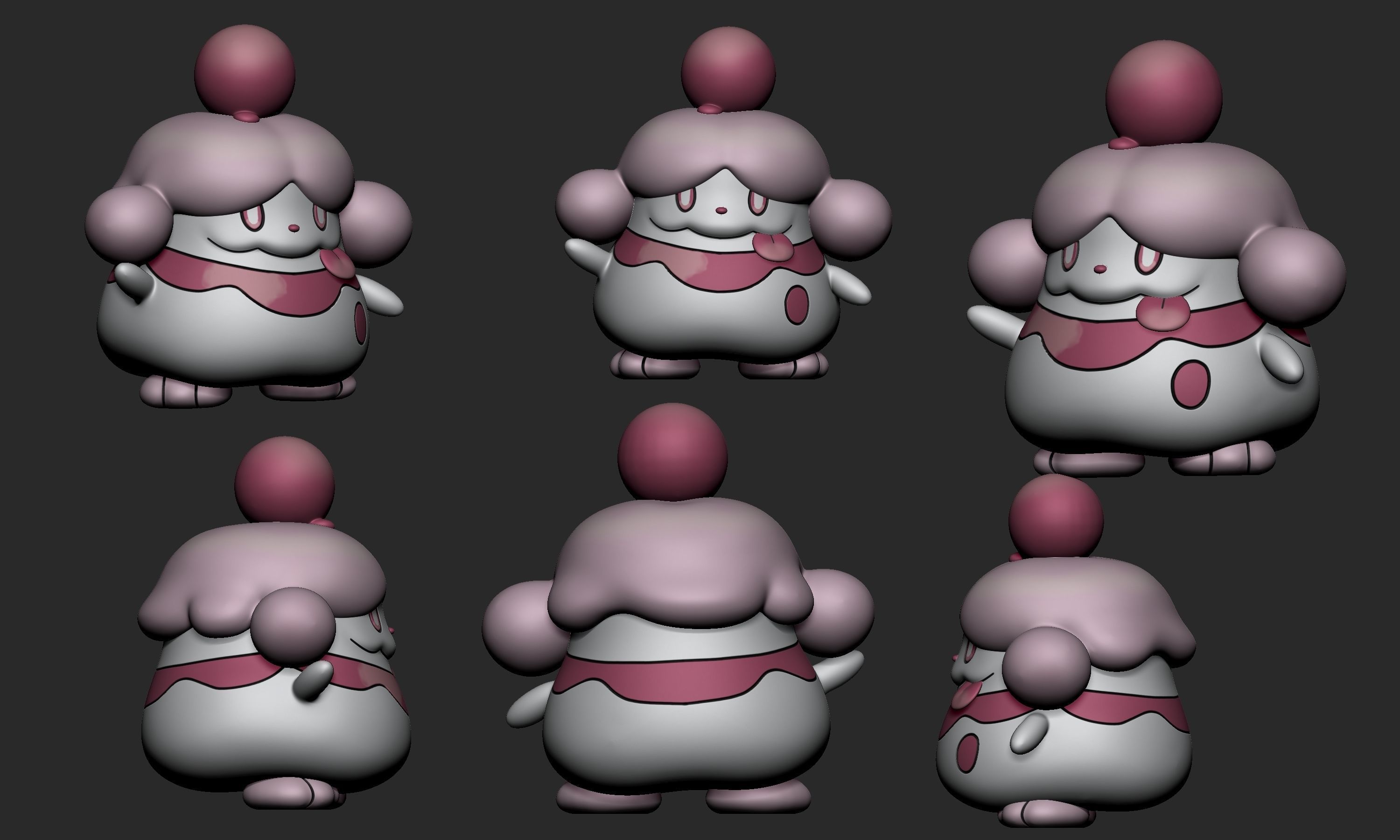 Pokemon - Slurpuff with 2 poses 3D model 3D printable | CGTrader
