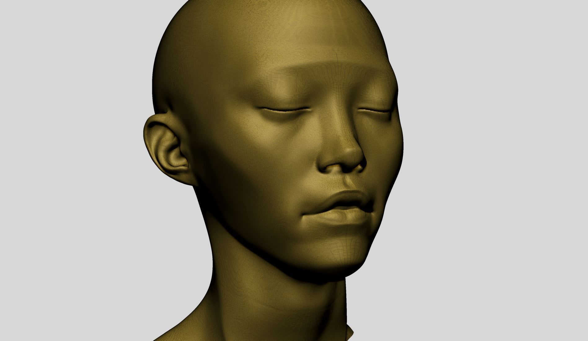 Female Head Printable A 3D model 3D printable | CGTrader