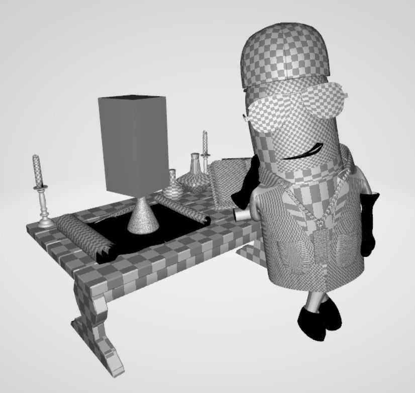 Pill man 3D model rigged | CGTrader