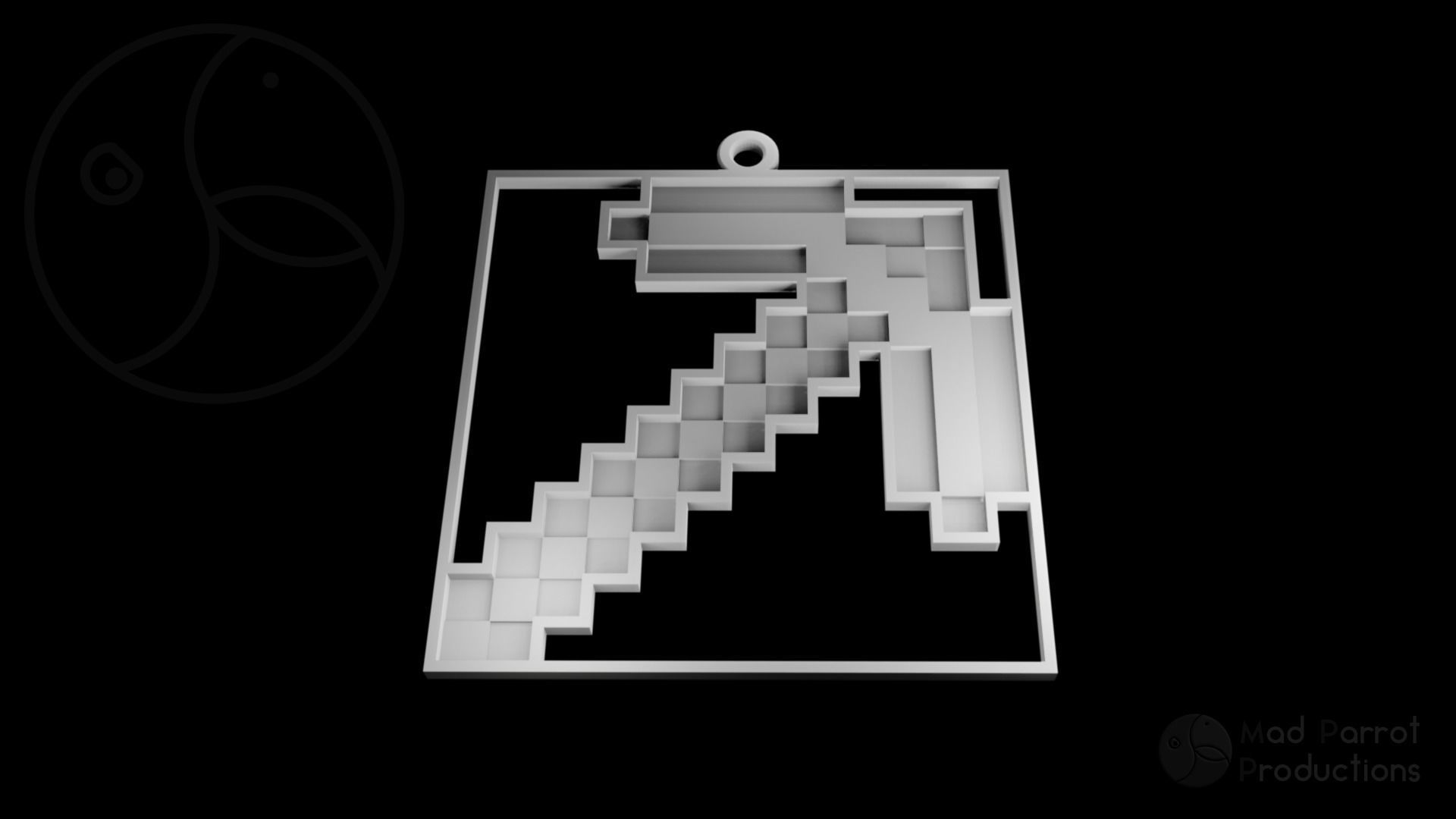 Minecraft Pickaxe Christmas Decoration 3D model 3D printable | CGTrader