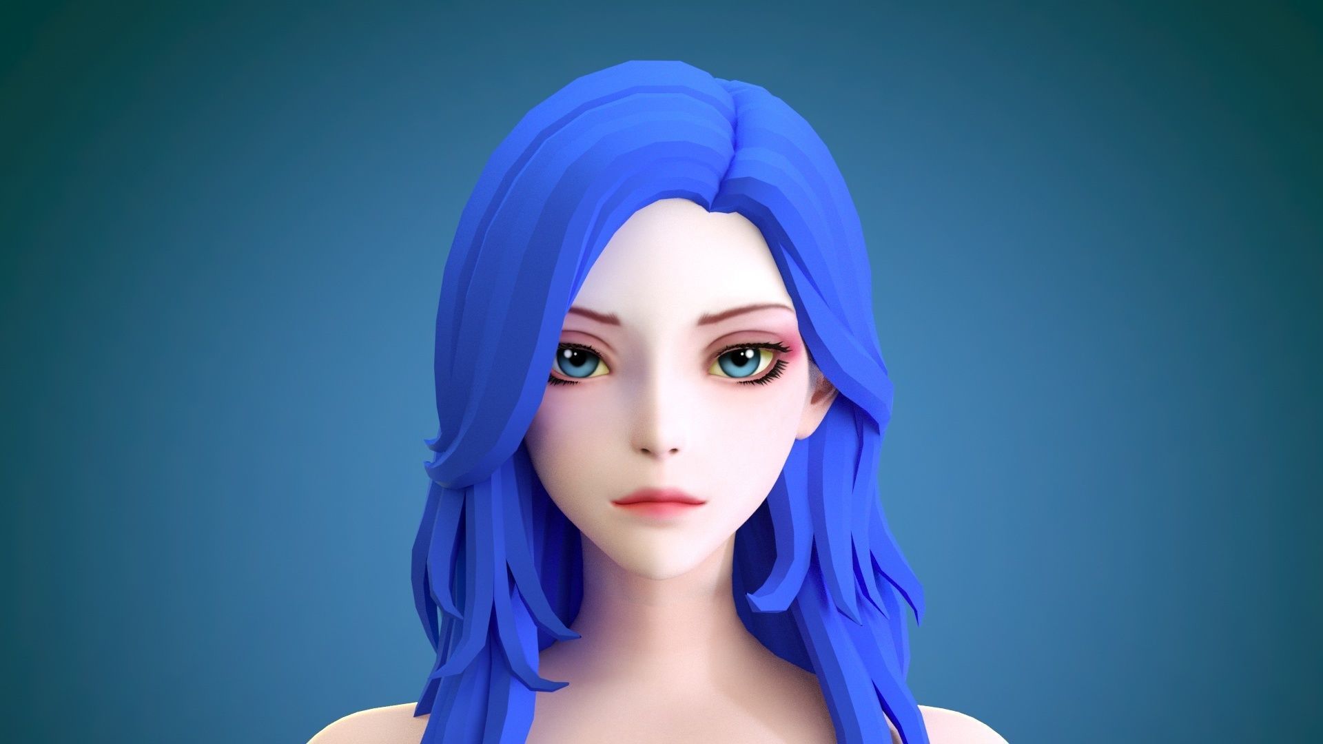 sister cartoon avatar beauty portrait model 3D model | CGTrader