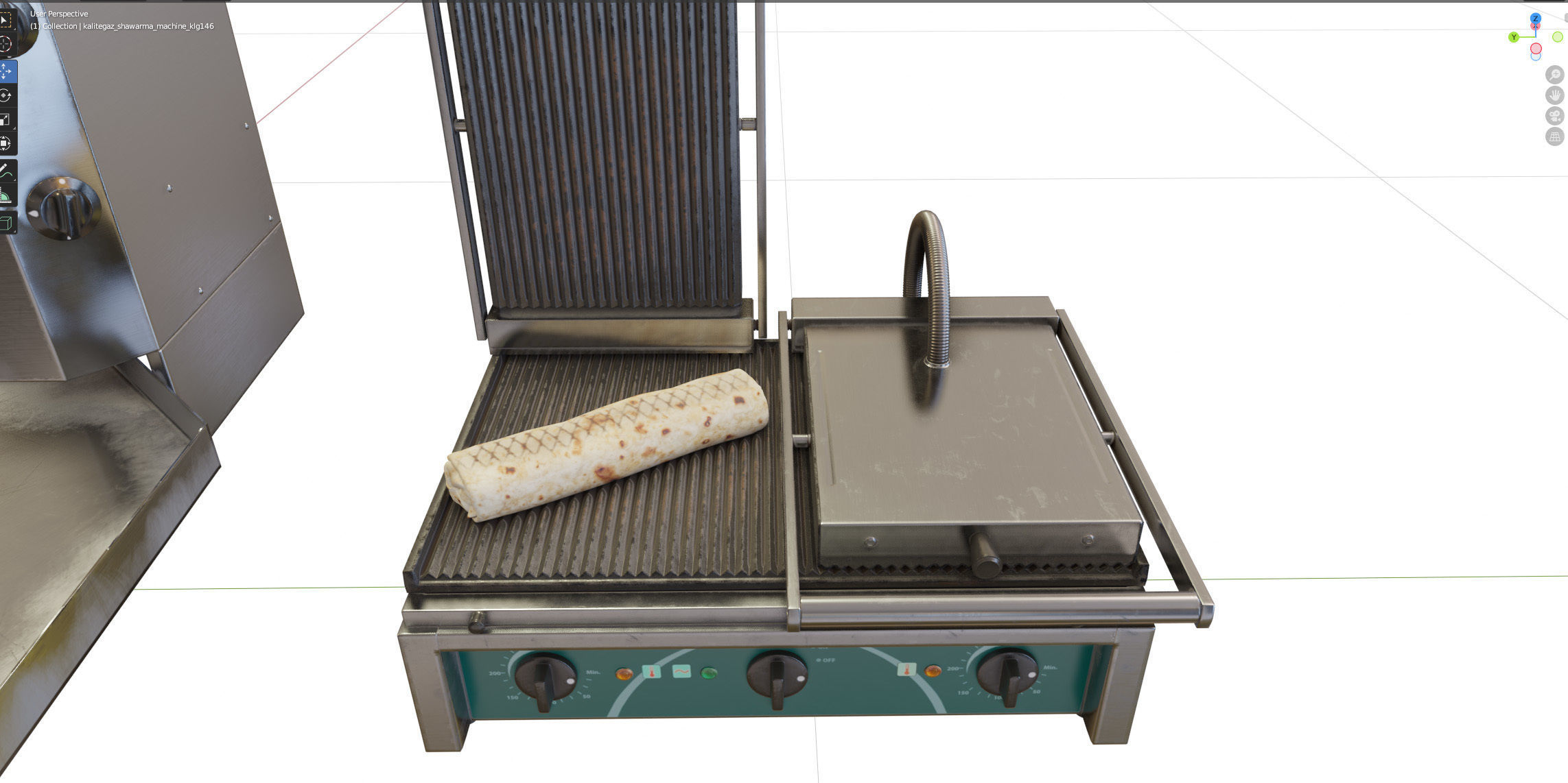 Equipment for Shawarma cafe 3D model | CGTrader