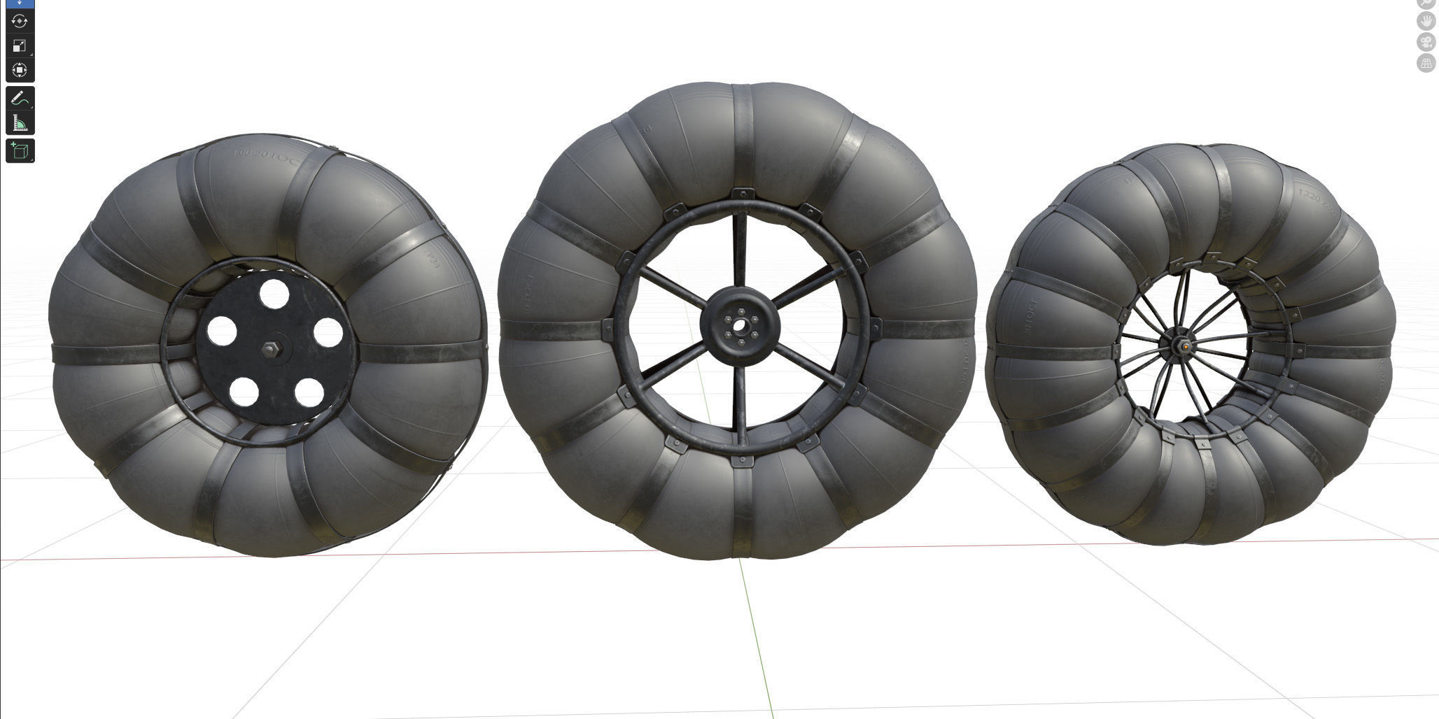 Wheels of an all-terrain vehicle and a swamp 3D model | CGTrader