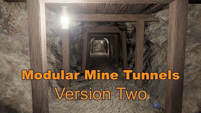 3D model Modular Mine Tunnels Version Two VR / AR / low-poly | CGTrader
