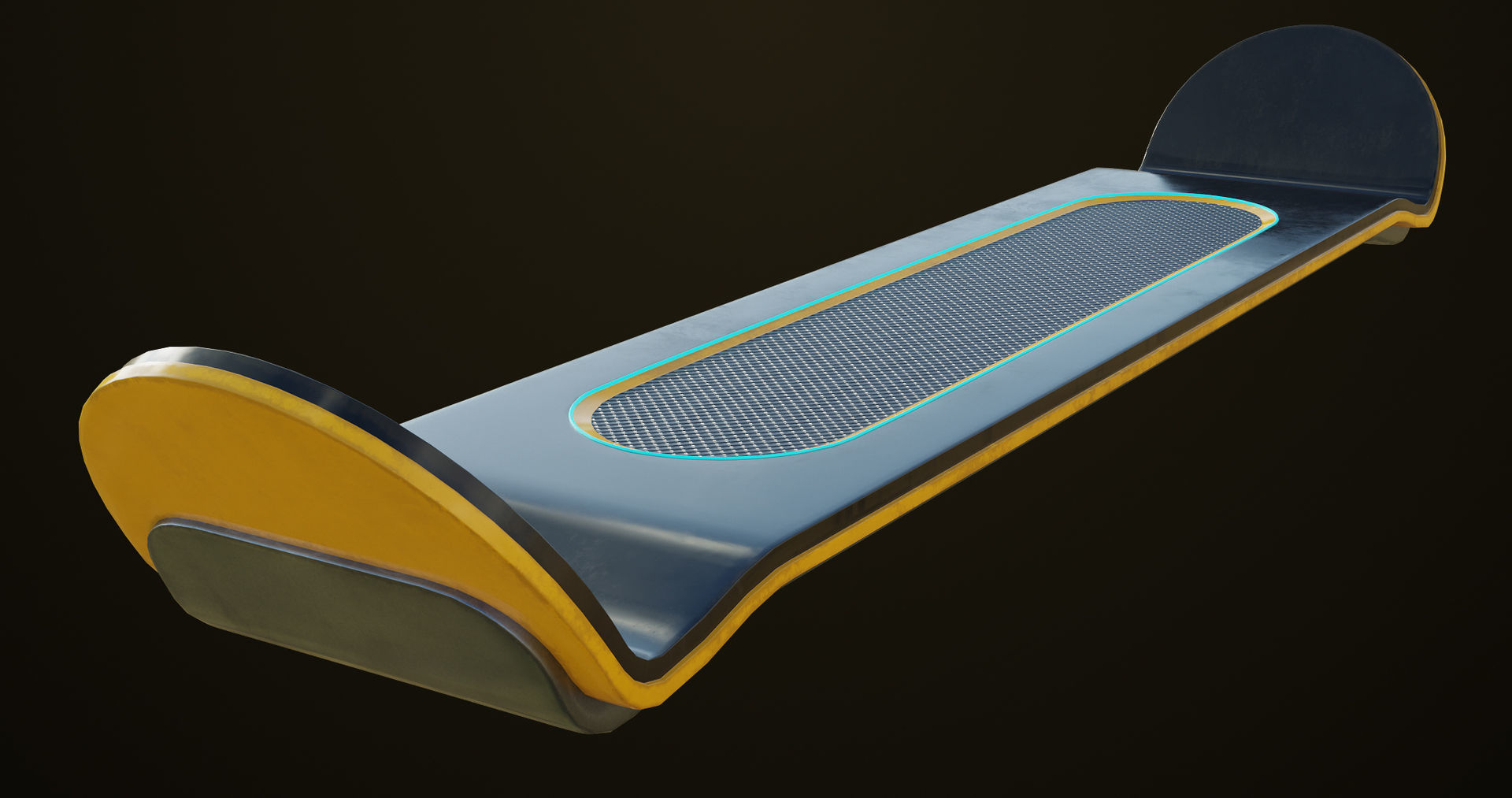 3D model Sic-Fi Emissive Hoverboard 5 All PBR Unity UE Textures Included VR / AR / low-poly ...