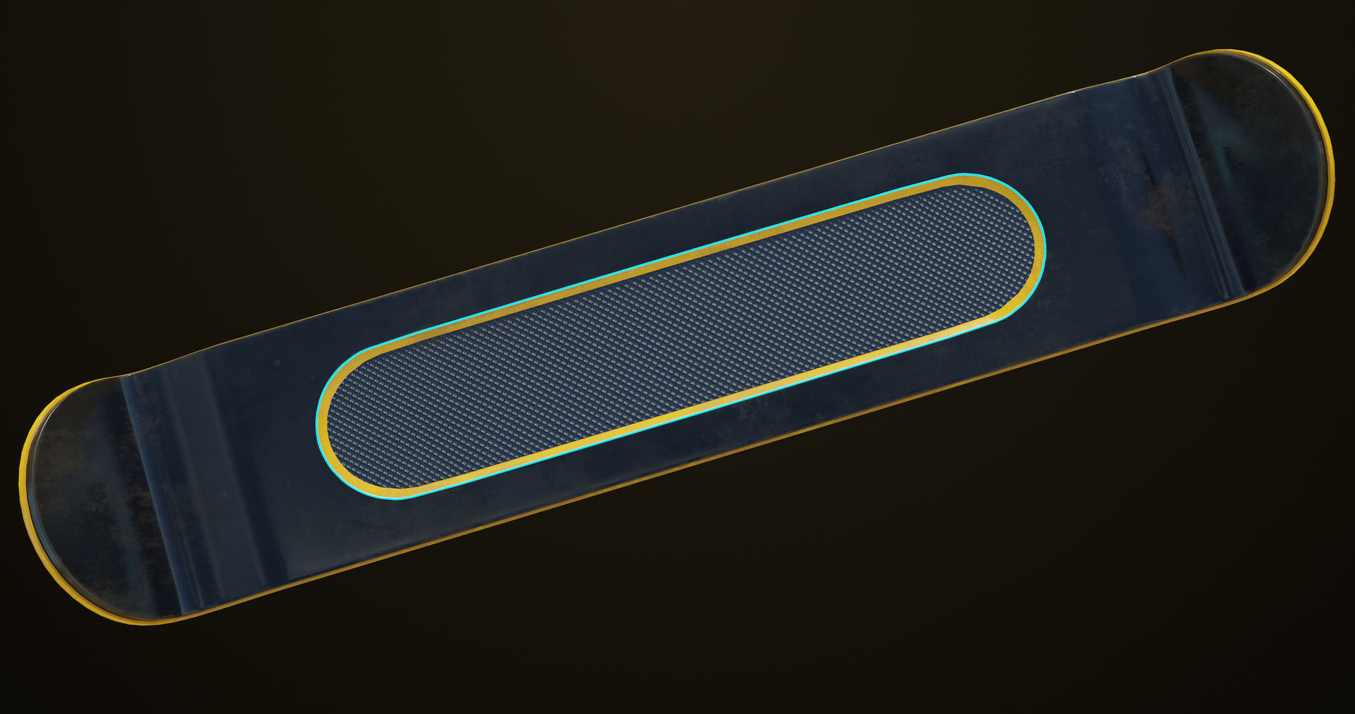 3D model Sic-Fi Emissive Hoverboard 5 All PBR Unity UE Textures ...