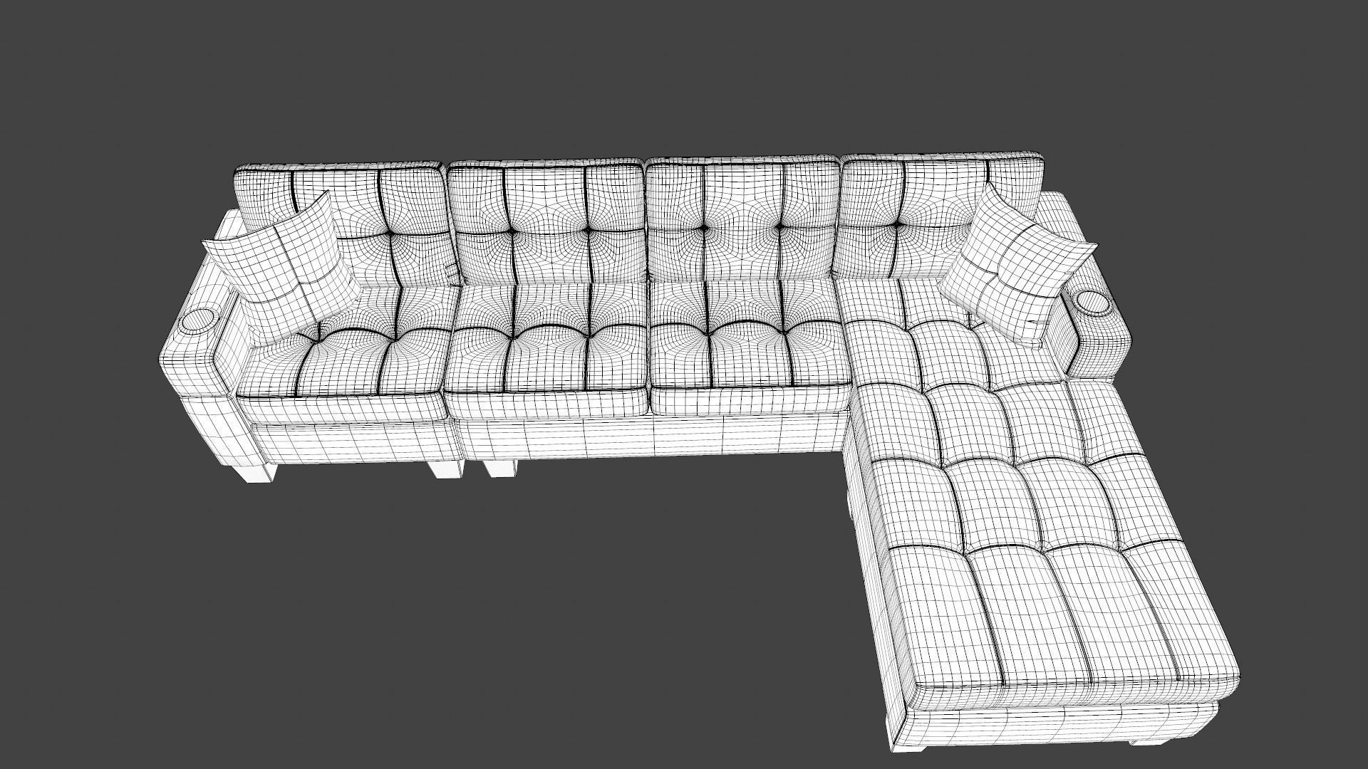 Sofa 3 Seater L Shaped 3D model | CGTrader