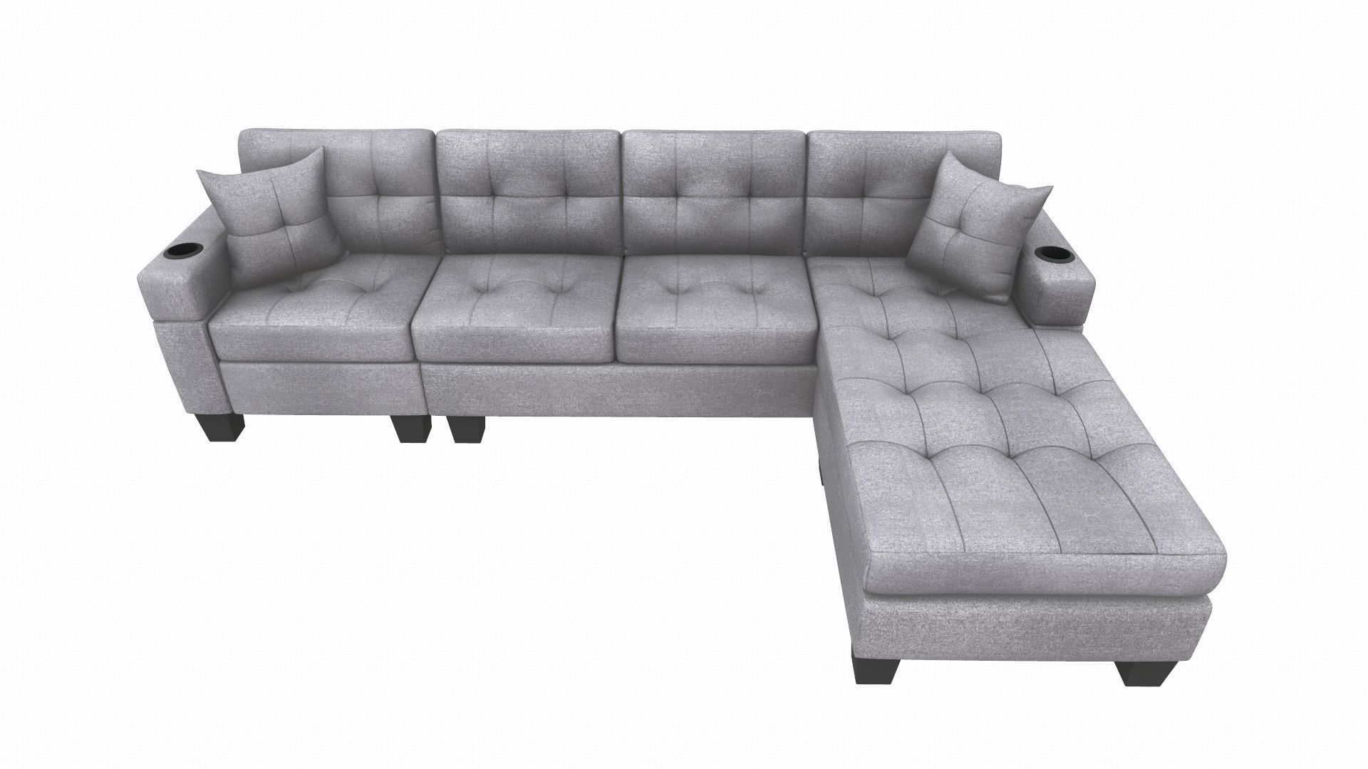 Sofa 3 Seater L Shaped 3D model | CGTrader