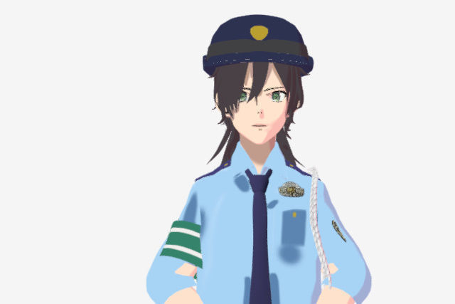 Police Girl Anime free 3D model animated rigged | CGTrader