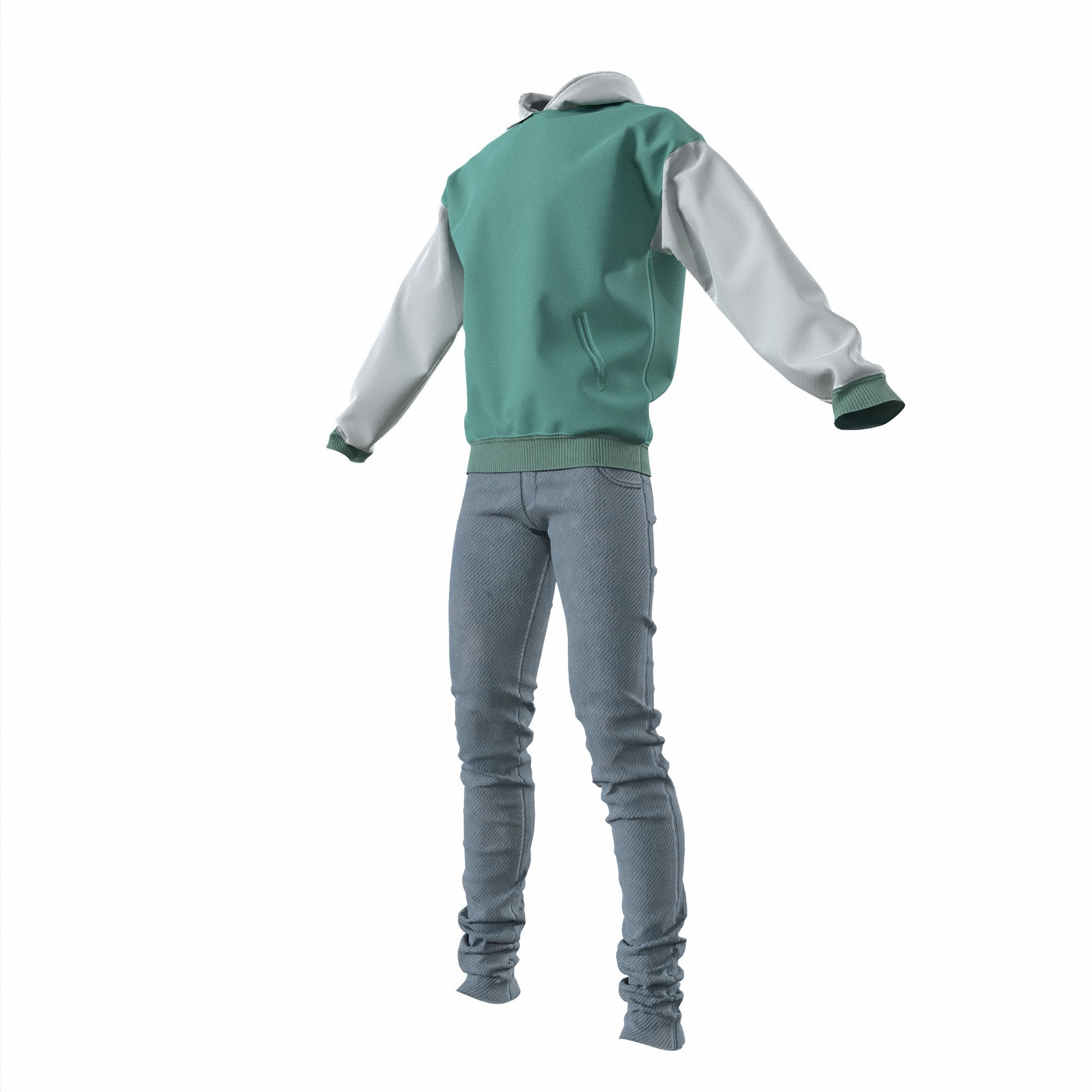 3D man clothes hoodie pants streetwear 3D model | CGTrader