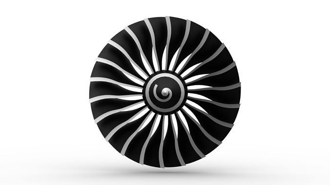 General Electric GE9X Fan 3D model | CGTrader