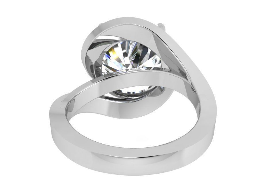 Big stone diamond ring 3469 3D print model 3D model 3D printable | CGTrader