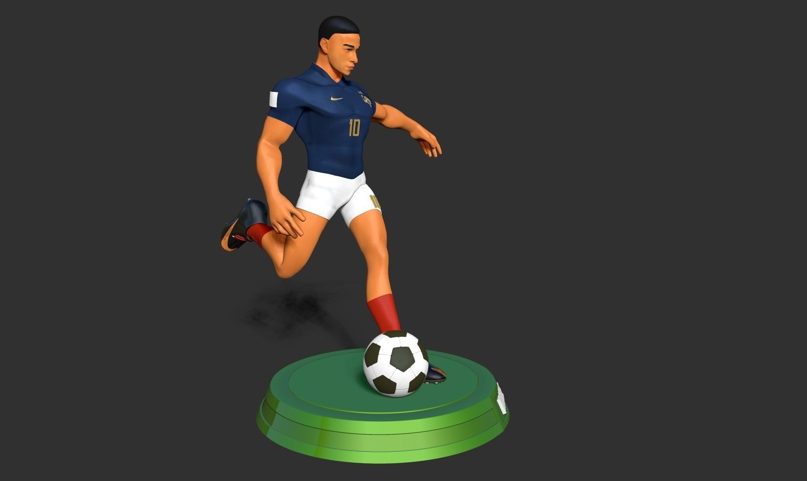 Kylian Mbappe 3D model 3D printable | CGTrader