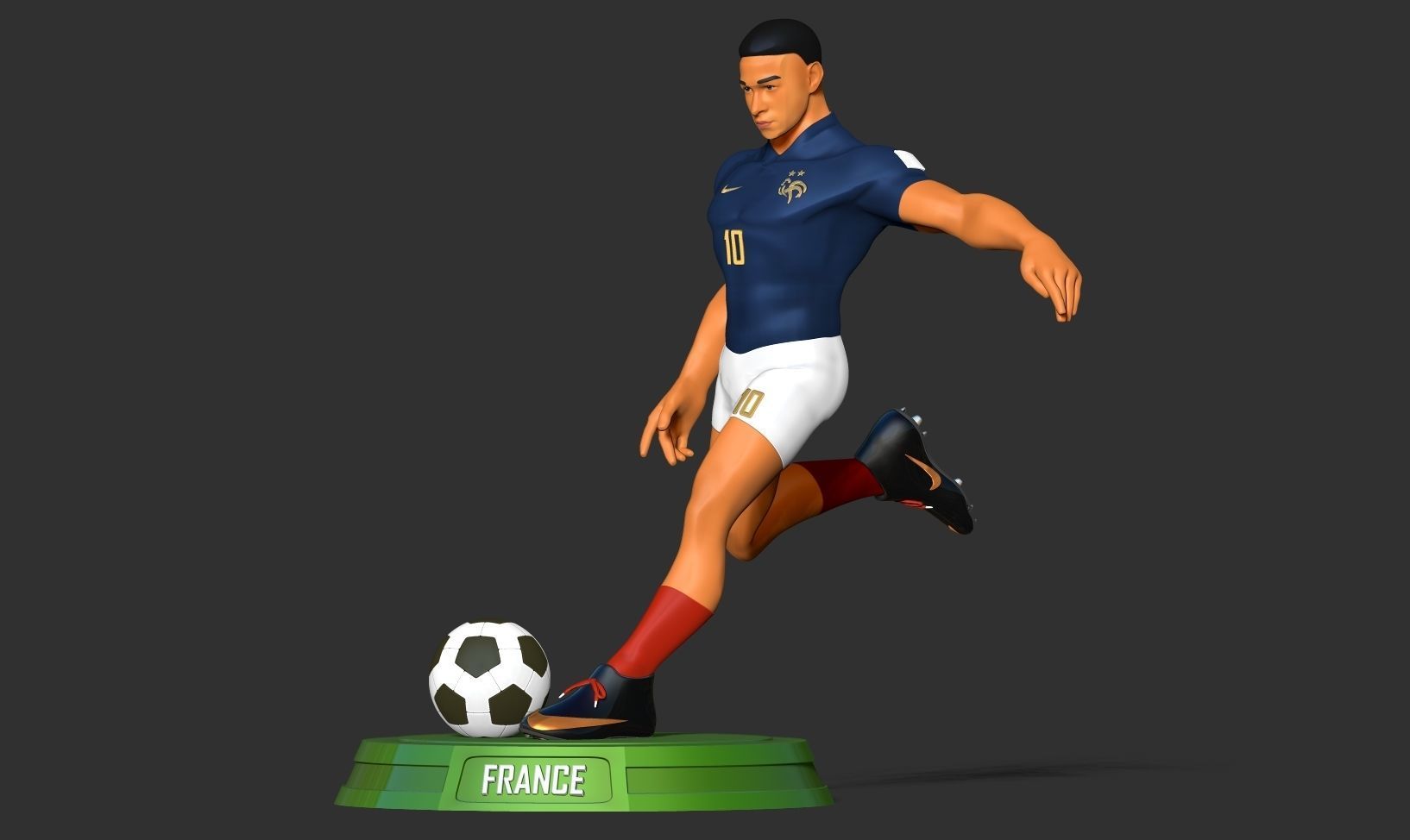 Kylian Mbappe 3D model 3D printable | CGTrader