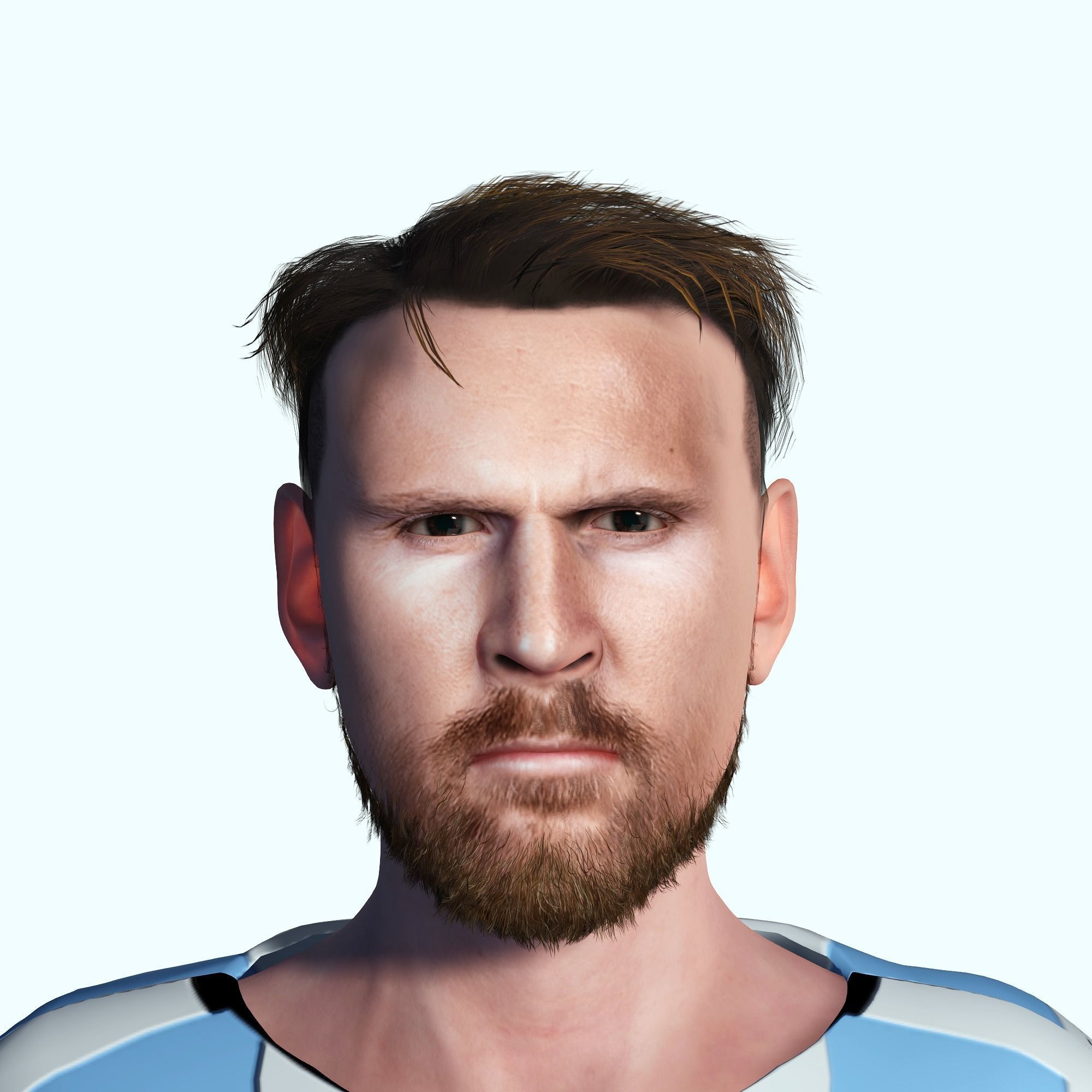 3D model Lionel Messi 3D Rigged model ready for animation VR / AR / low ...