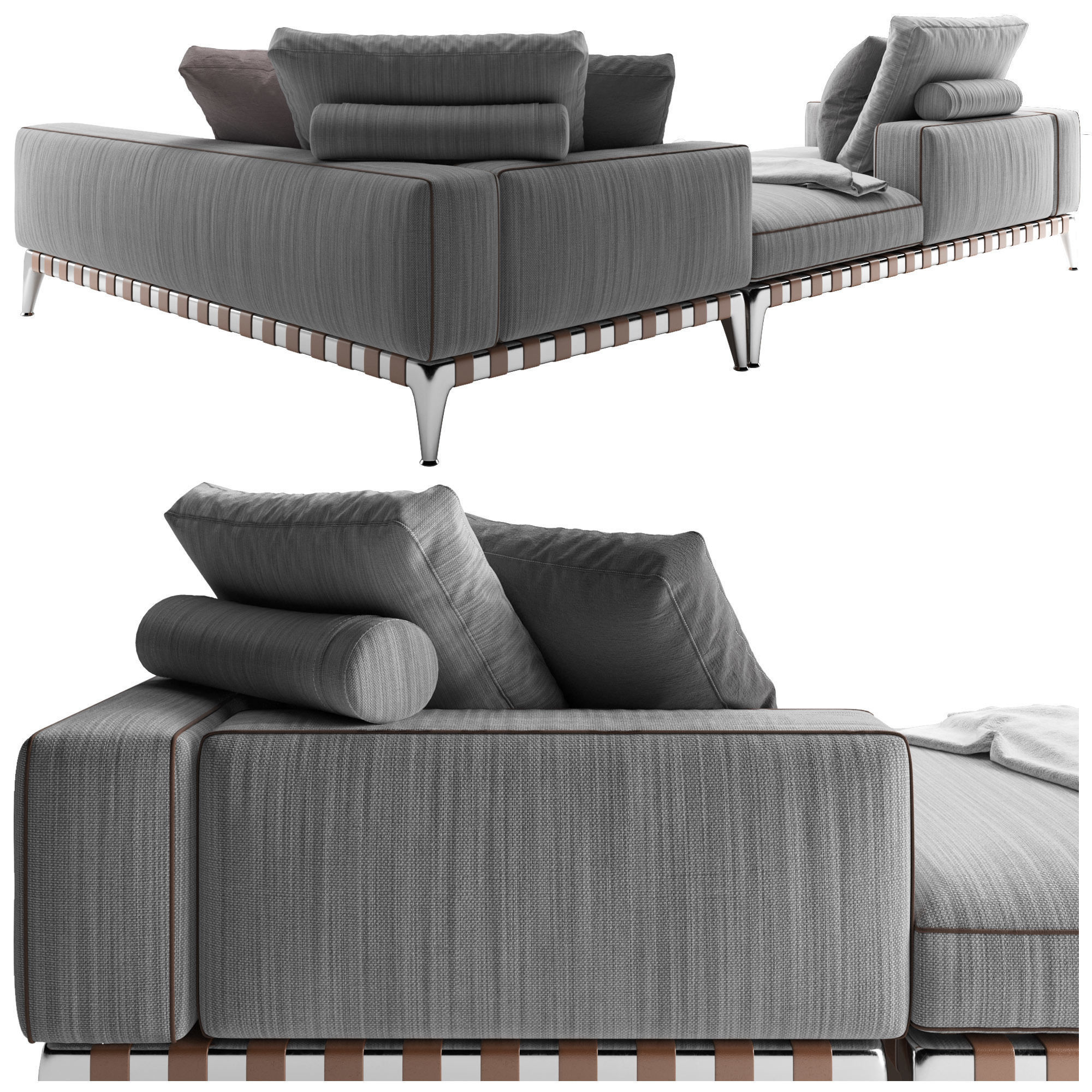 Flexform-sofa-Gregory 3D model | CGTrader