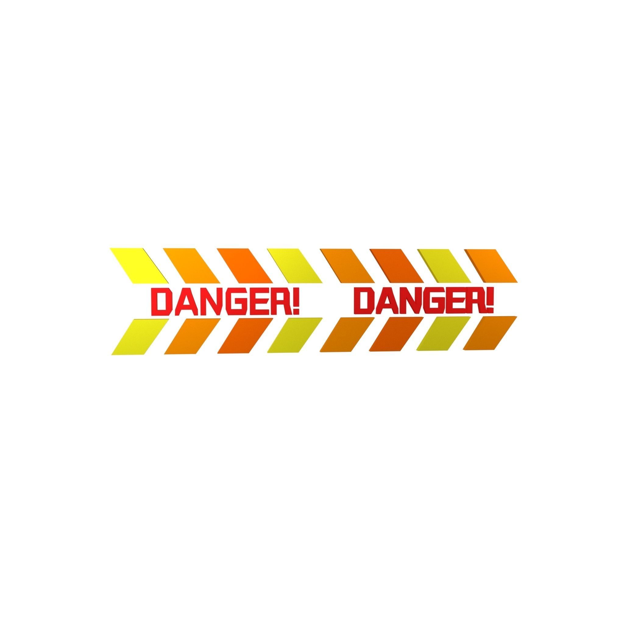 3D model Cyberpunk Future Danger Sign v1 011 VR / AR / low-poly | CGTrader