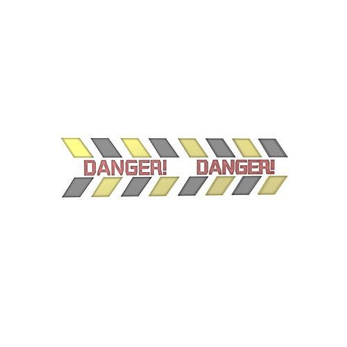 3D model Cyberpunk Future Danger Sign v1 017 VR / AR / low-poly | CGTrader