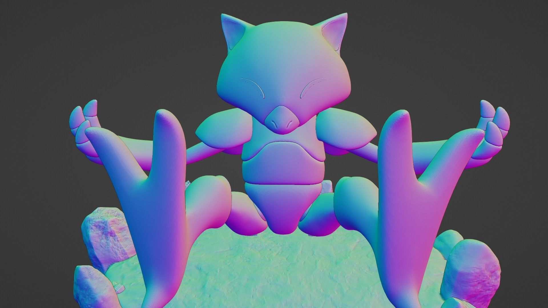 ABRA - POKEMON 3D model 3D printable | CGTrader