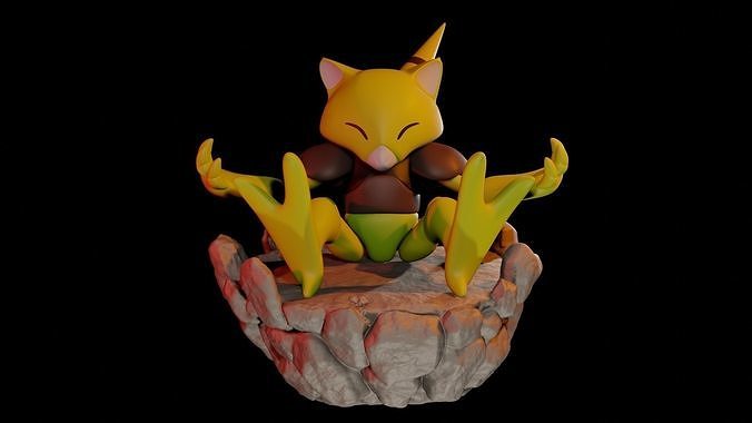 ABRA - POKEMON 3D model 3D printable | CGTrader