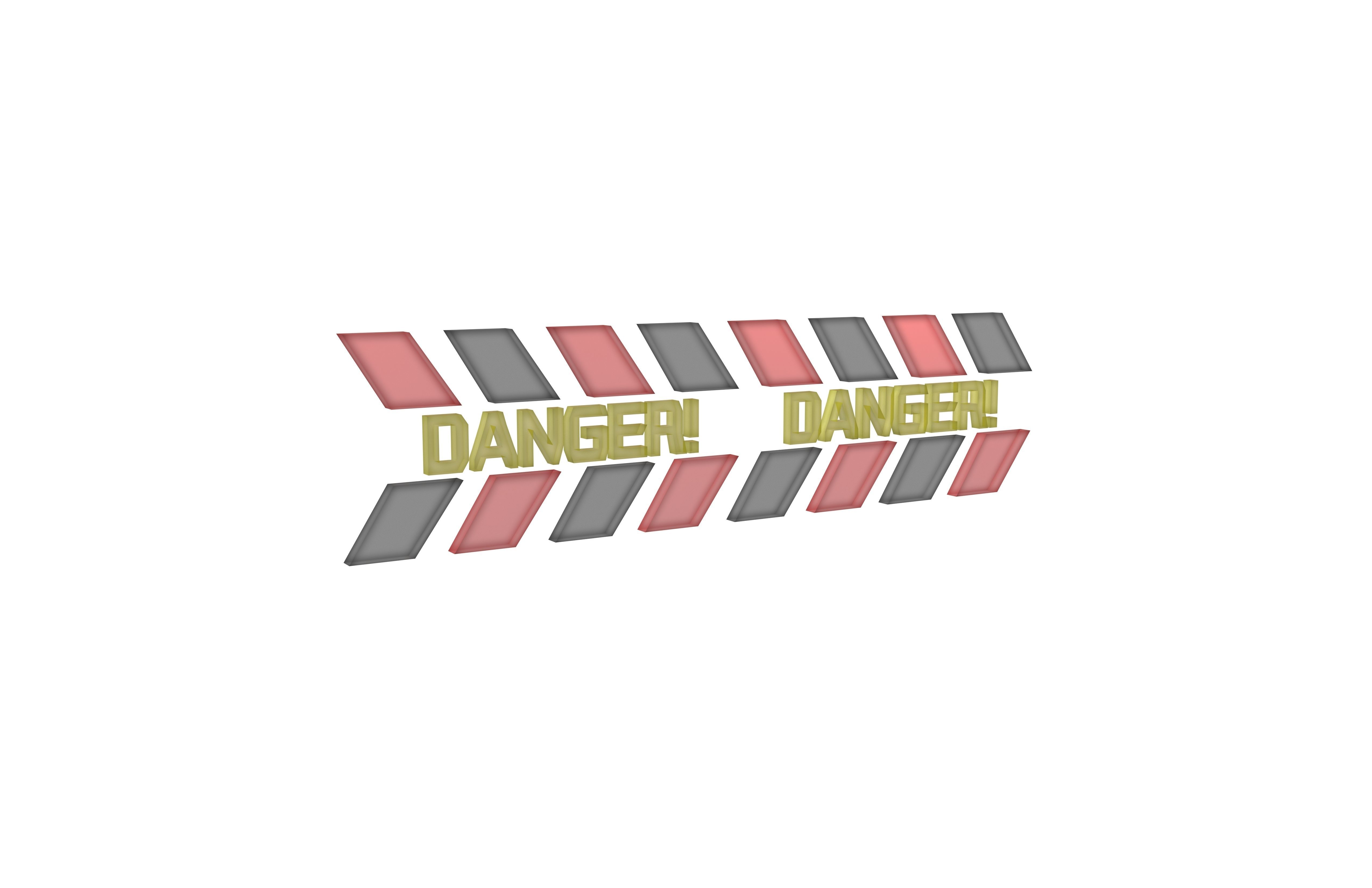 3D model Cyberpunk Future Danger Sign v1 018 VR / AR / low-poly | CGTrader